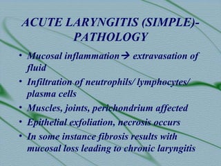Acute and chronic inflammations of larynx | PPT