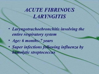 Acute and chronic inflammations of larynx | PPT