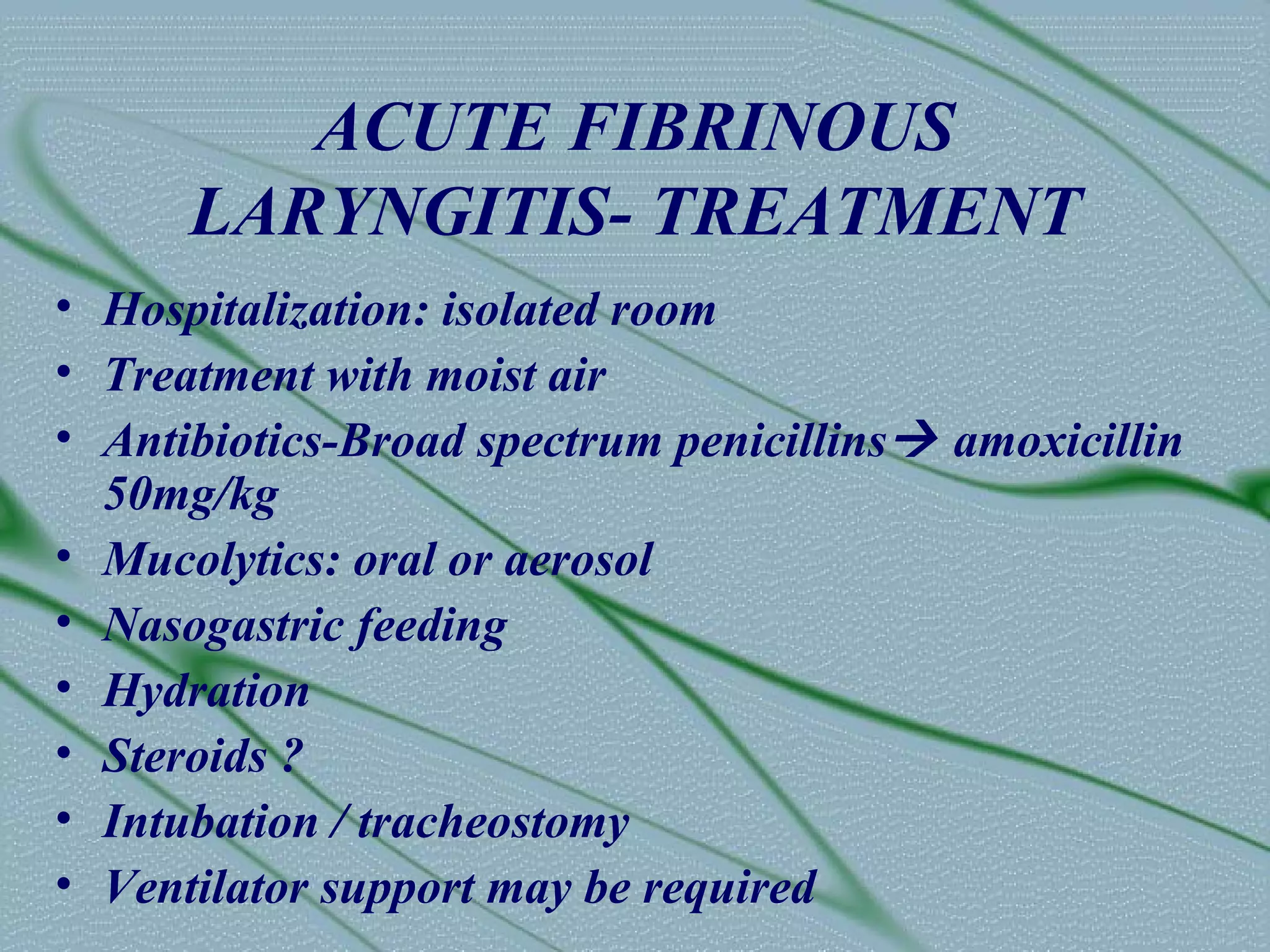 Acute and chronic inflammations of larynx | PPT