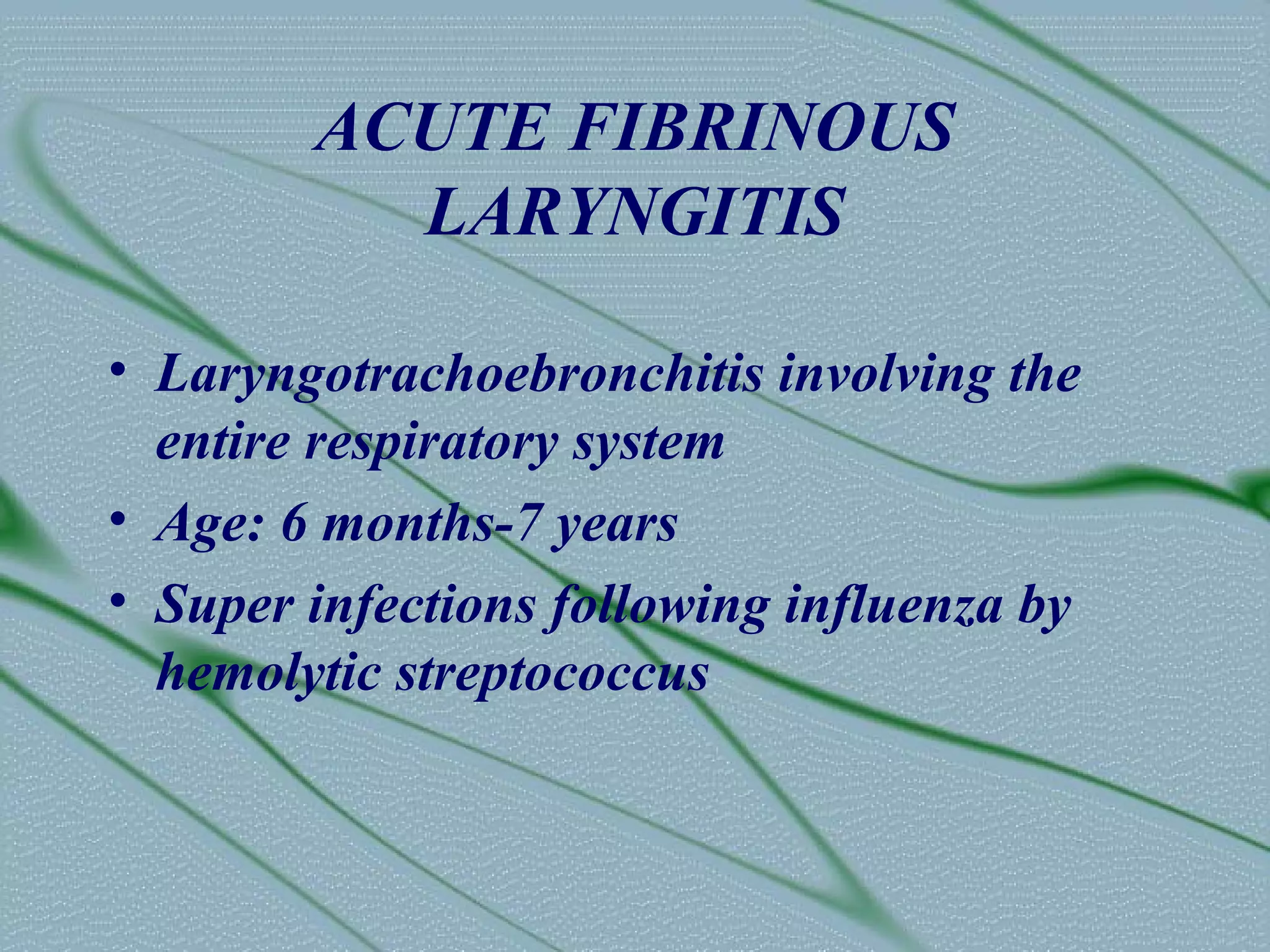 Acute and chronic inflammations of larynx | PPT