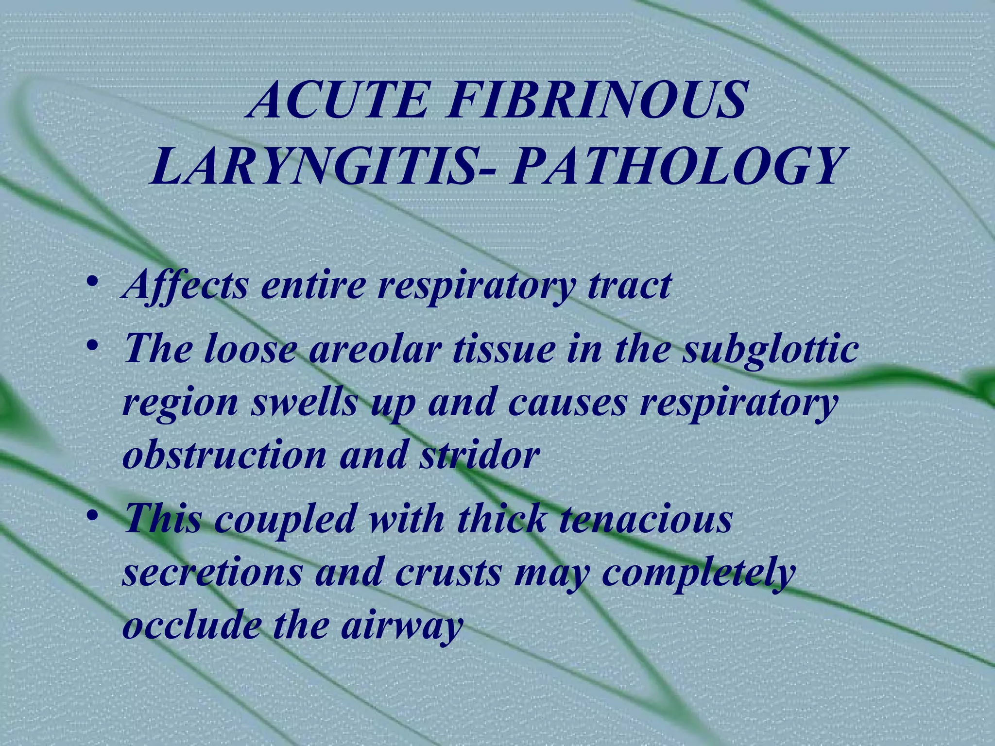 Acute and chronic inflammations of larynx | PPT