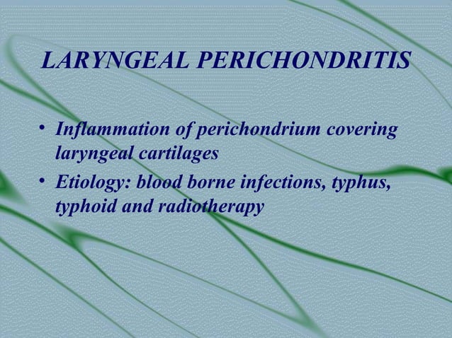 Acute and chronic inflammations of larynx | PPT | Ear, Nose and Throat ...