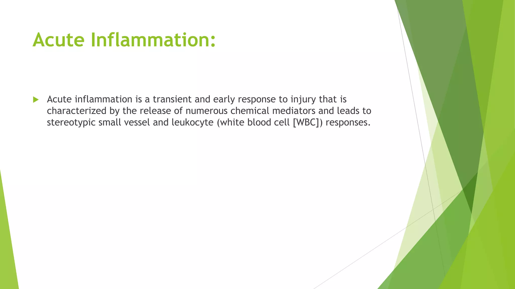 Acute and Chronic inflammation & Wound Healing | PPTX