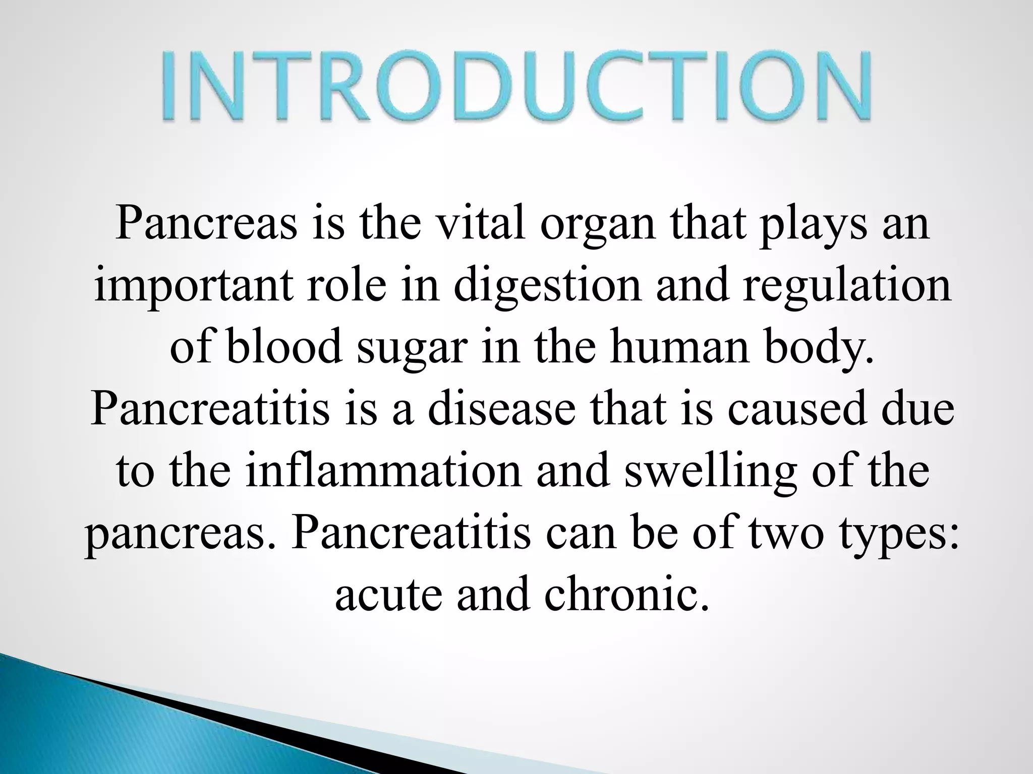 Acute and Chronic Pancreatitis- Their Causes, Symptoms and Treatments ...