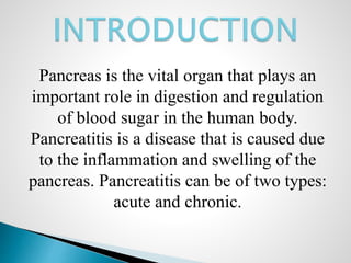 Acute and Chronic Pancreatitis- Their Causes, Symptoms and Treatments ...