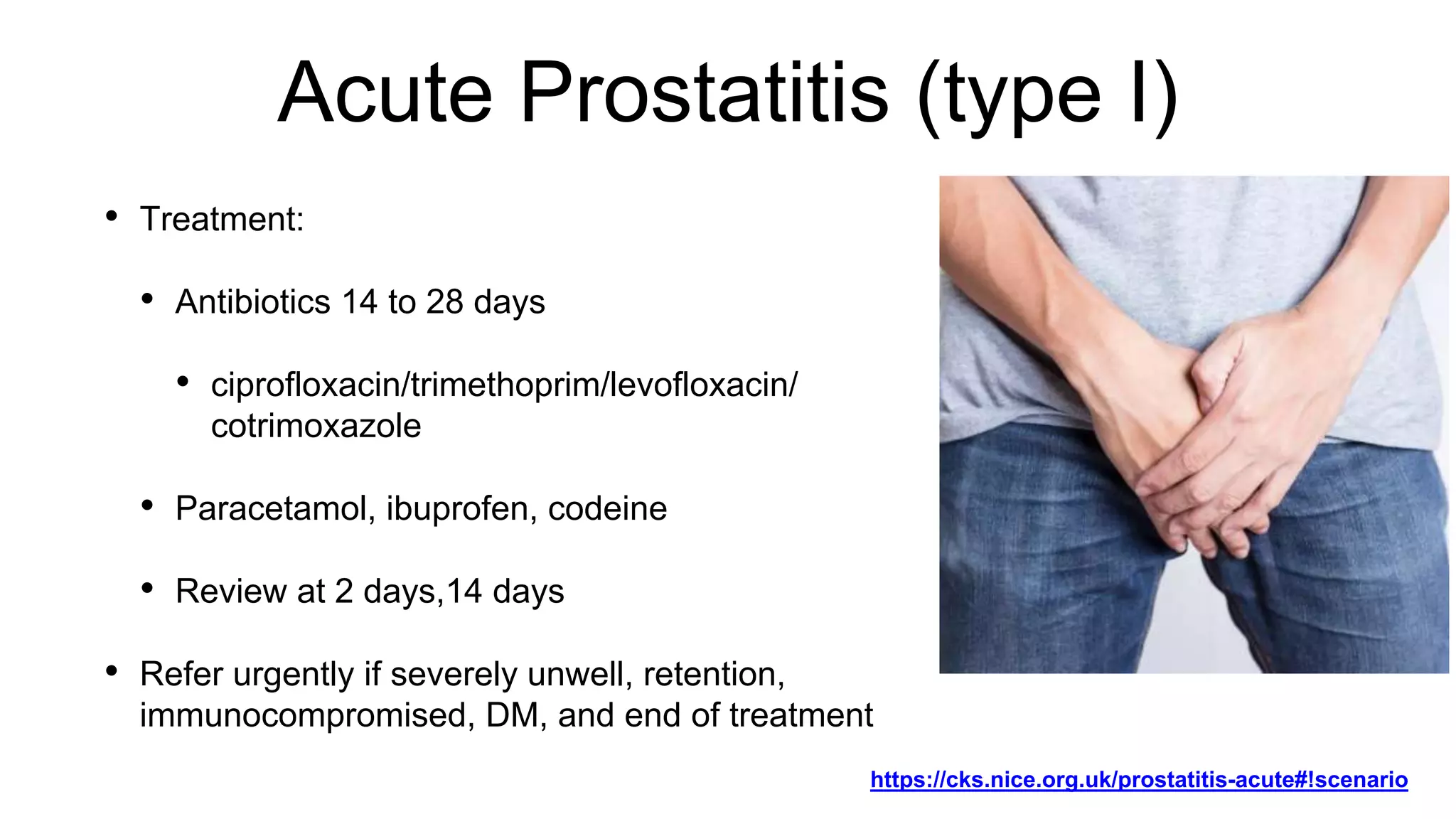 Acute and chronic prostatitis presentation IDF Malaga | PPTX