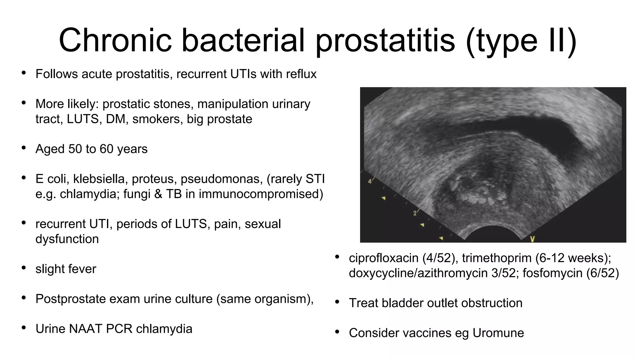 Acute and chronic prostatitis presentation IDF Malaga | PPTX