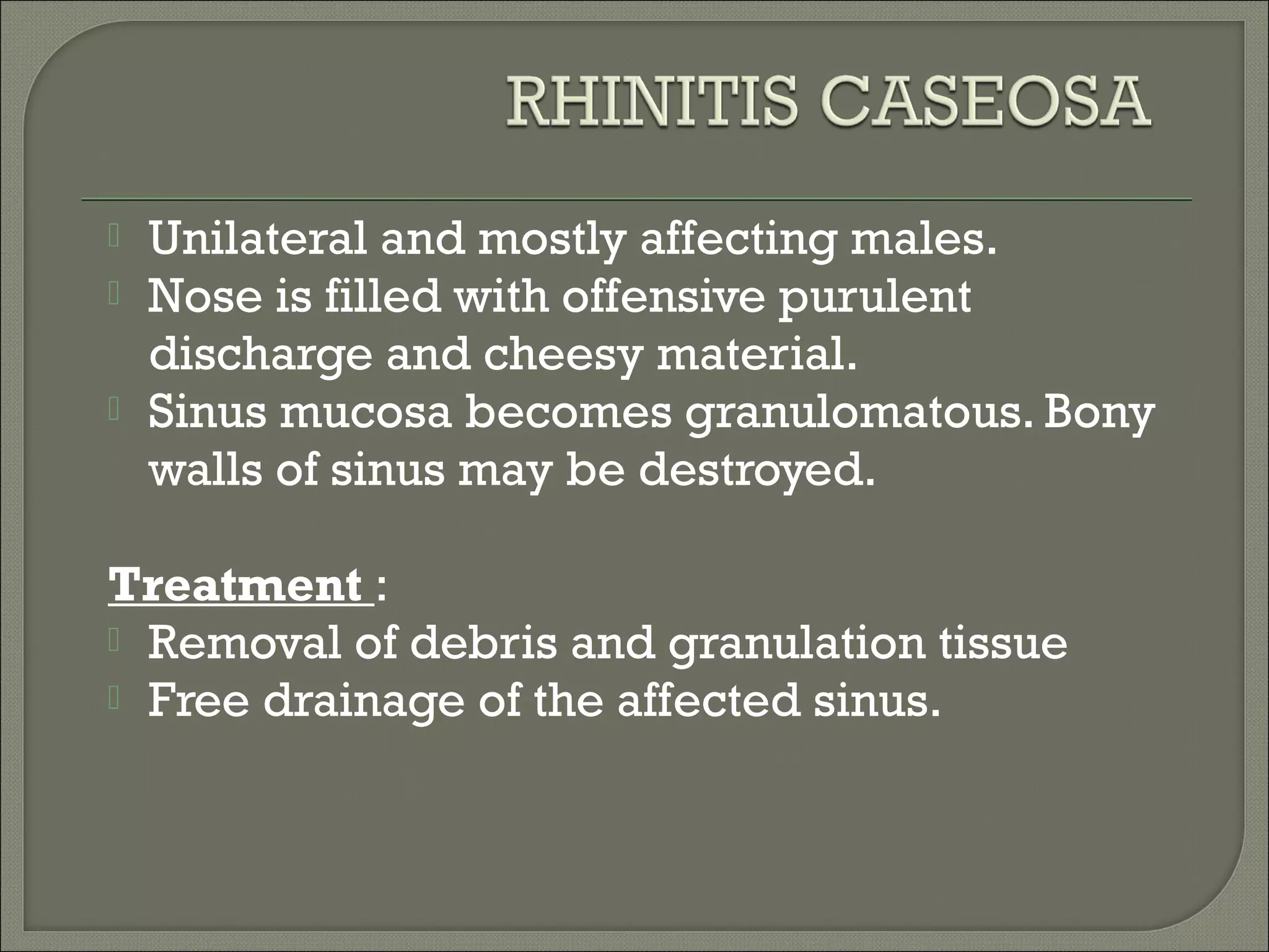 Acute and chronic rhinitis | PPT
