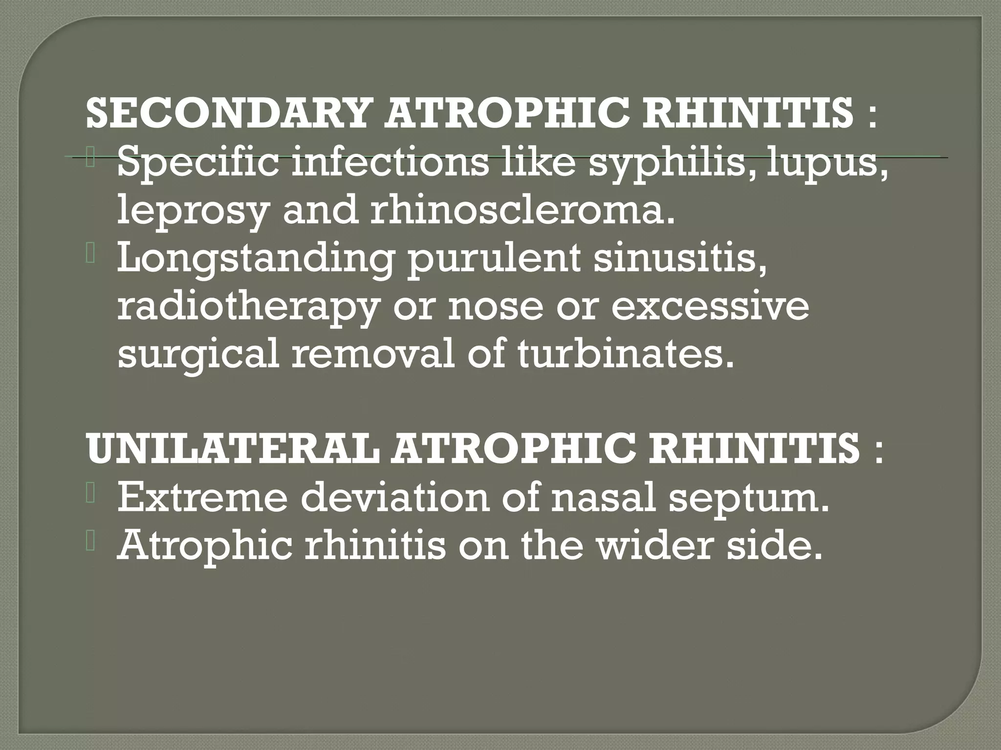 Acute and chronic rhinitis | PPT
