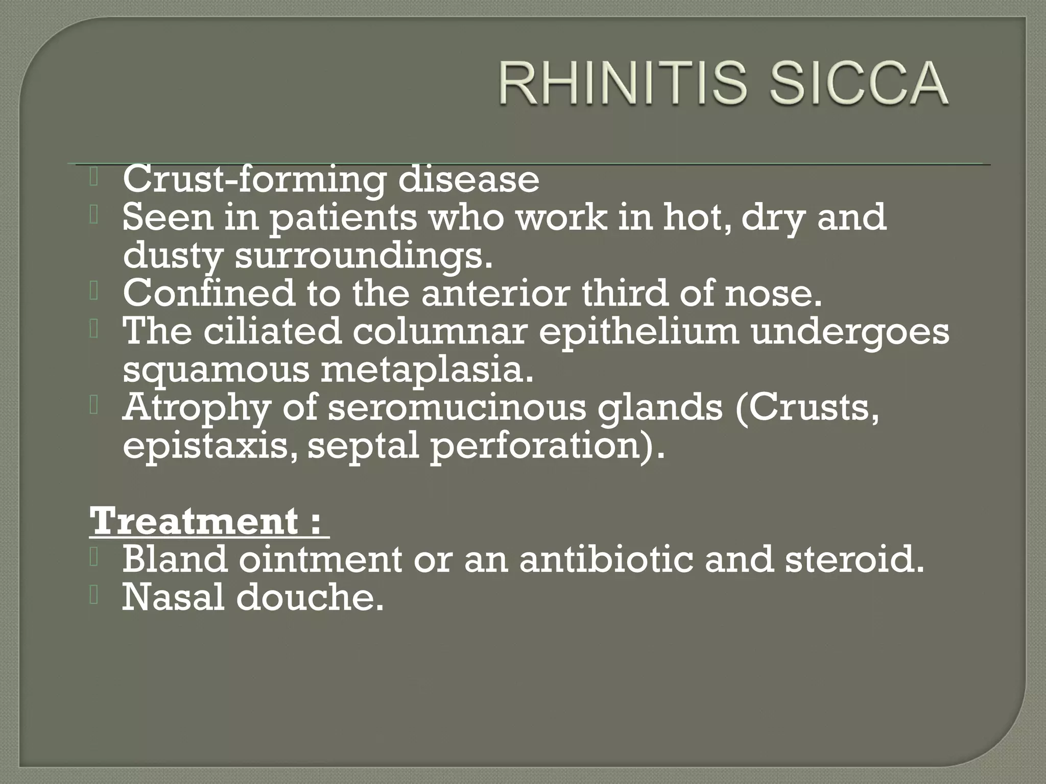 Acute and chronic rhinitis | PPT