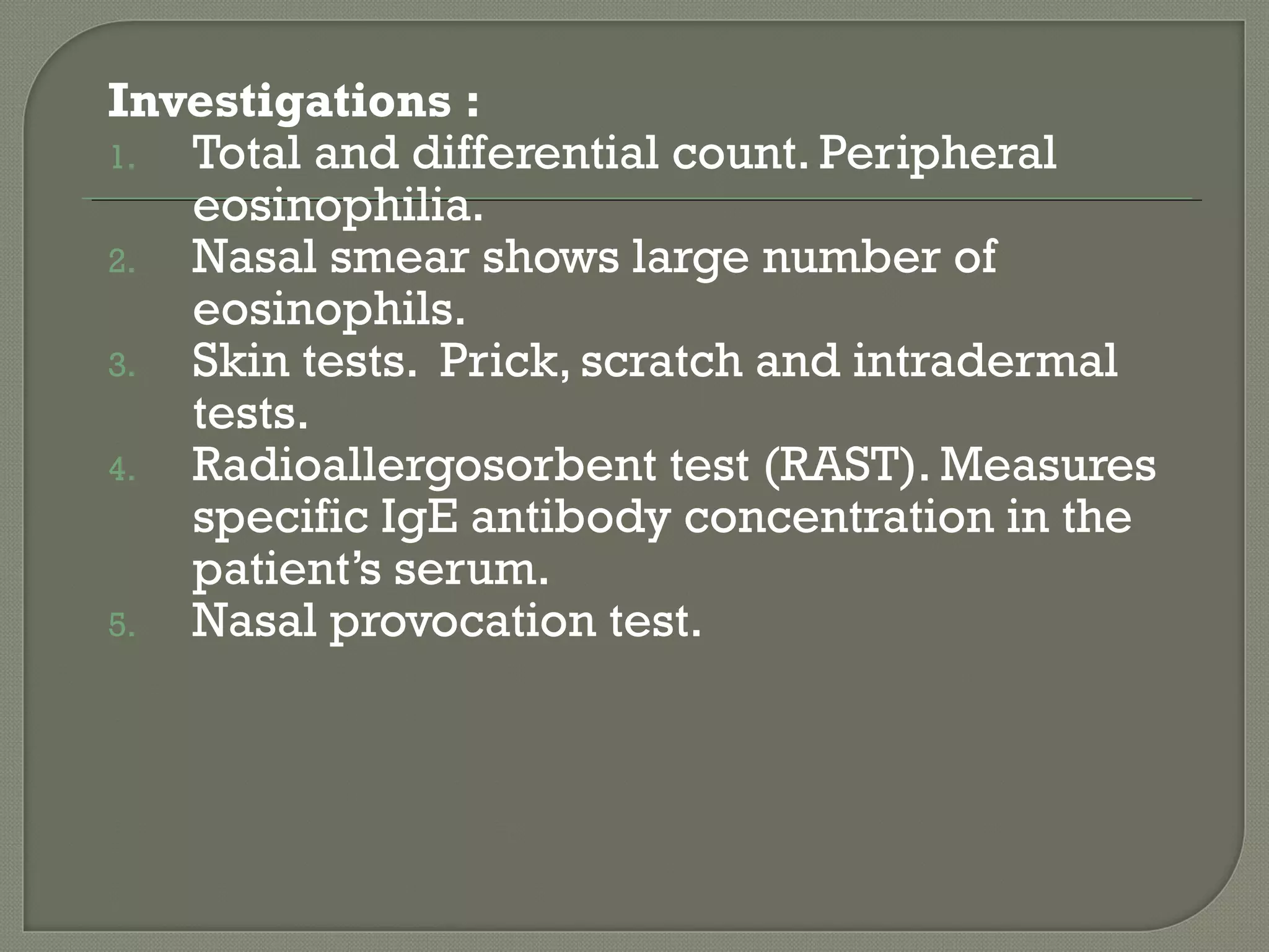 Acute and chronic rhinitis | PPT
