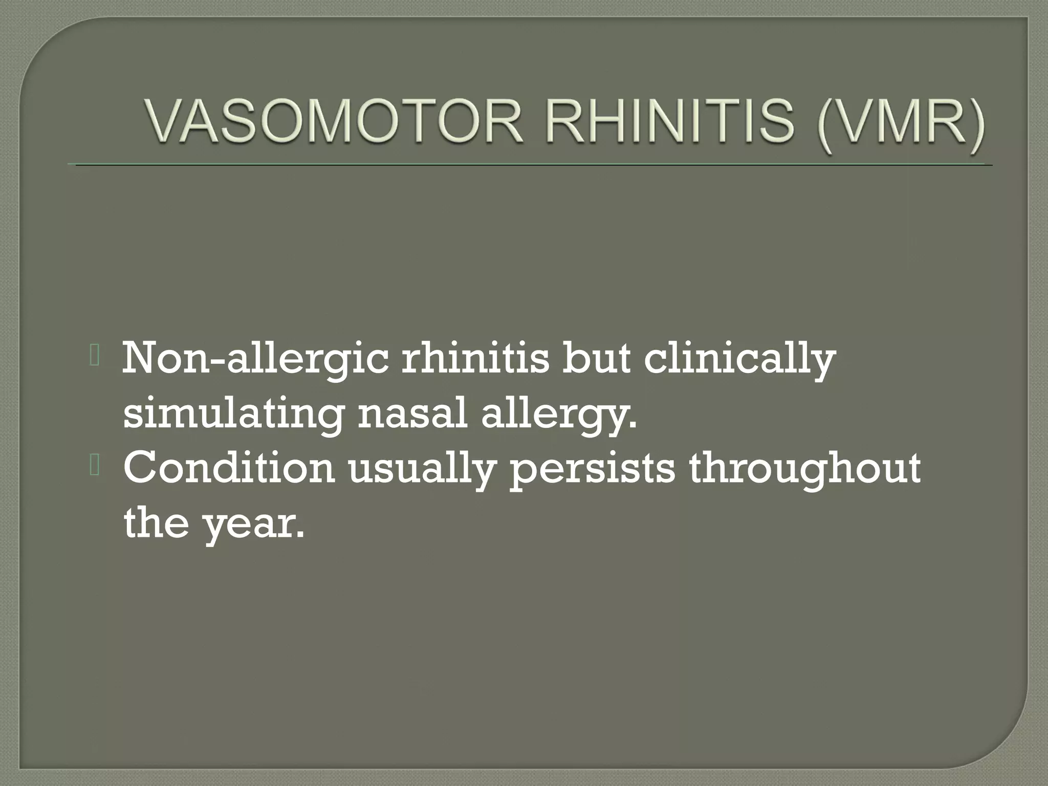 Acute and chronic rhinitis | PPT