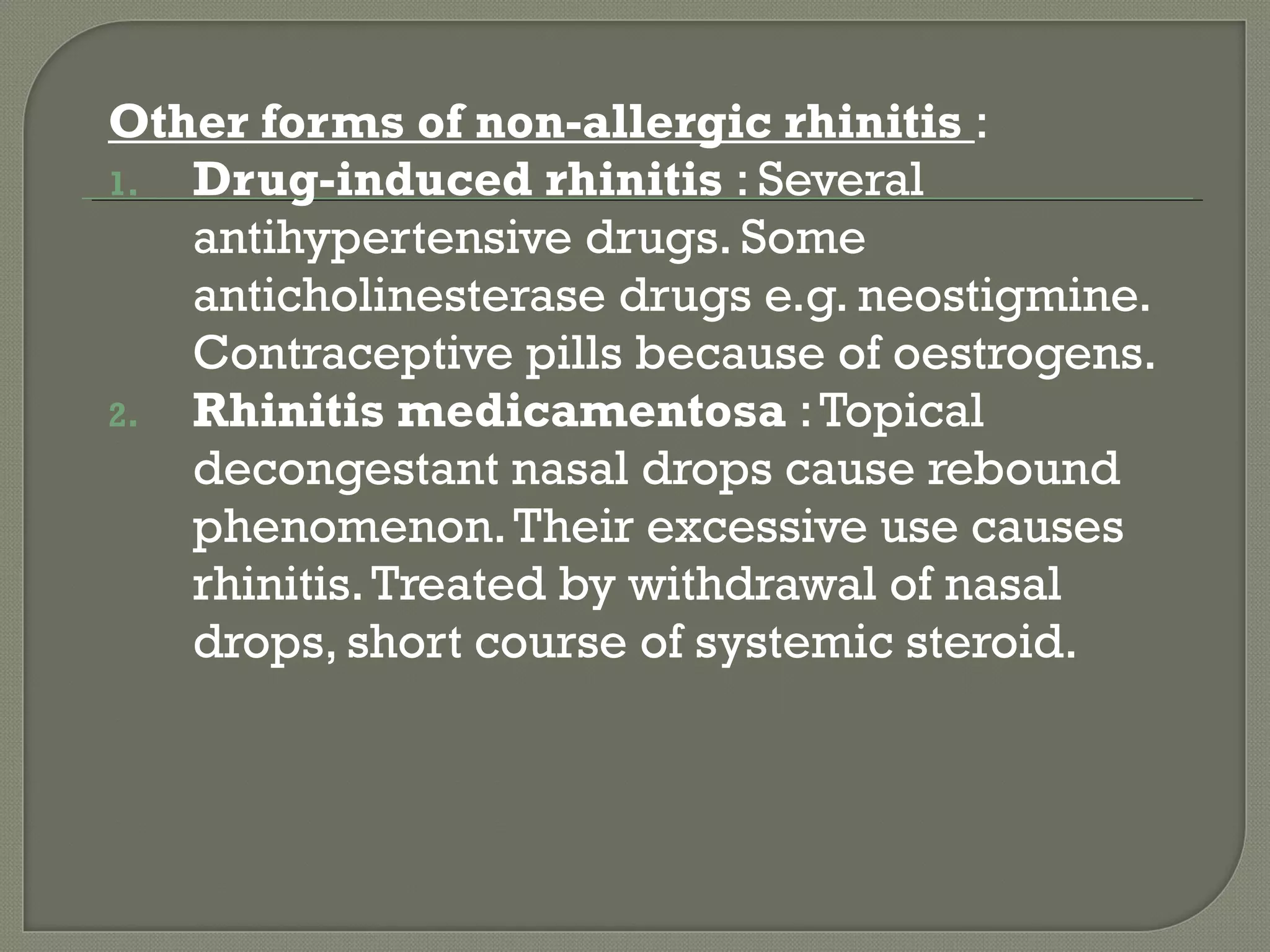 Acute and chronic rhinitis | PPT