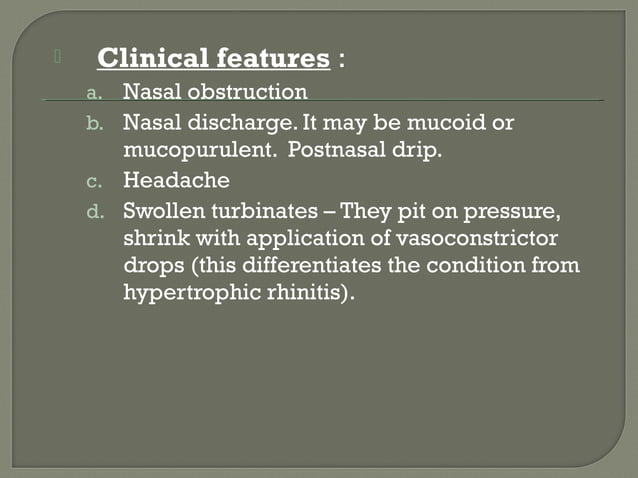 Acute and chronic rhinitis | PPT