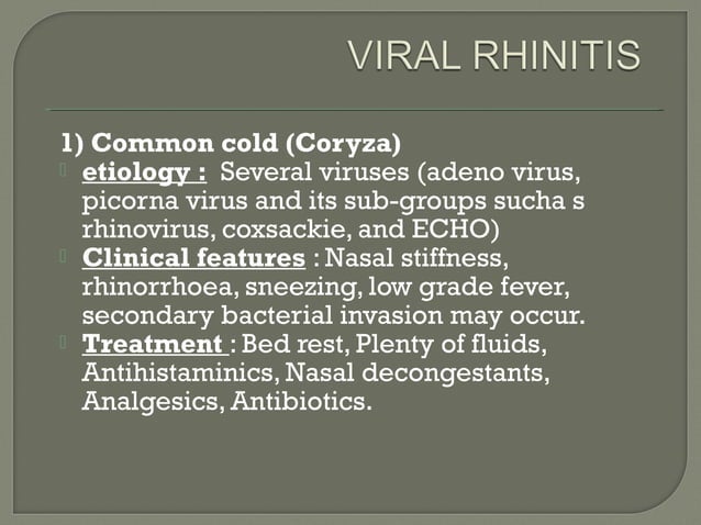 Acute and chronic rhinitis | PPT