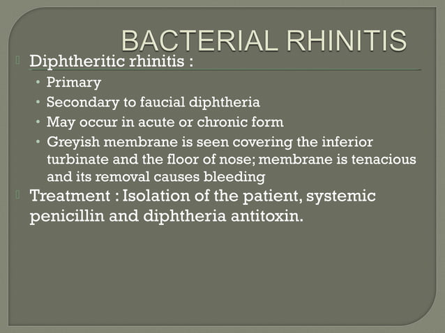 Acute and chronic rhinitis | PPT