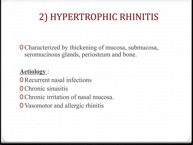 acute and chronic rhinitis - powerpoint | PPT