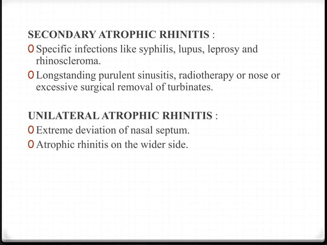 acute and chronic rhinitis - powerpoint | PPT