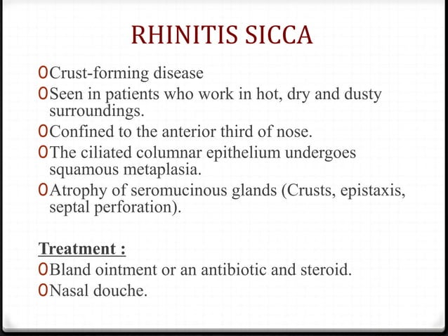 acute and chronic rhinitis - powerpoint | PPT