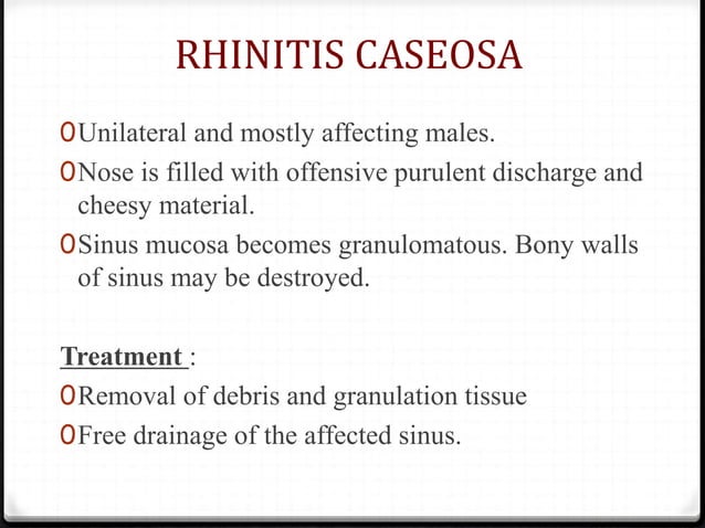 acute and chronic rhinitis - powerpoint | PPT