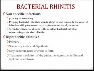 acute and chronic rhinitis - powerpoint | PPT