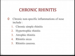 acute and chronic rhinitis - powerpoint | PPT