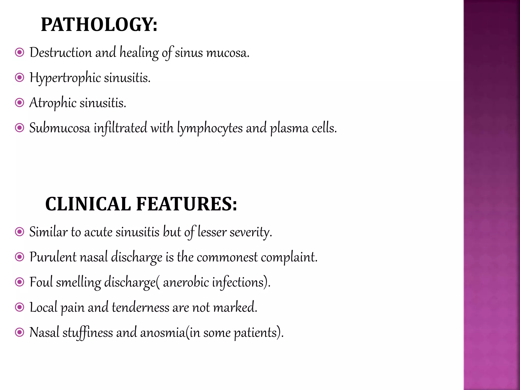 Acute and chronic sinusitis | PPTX
