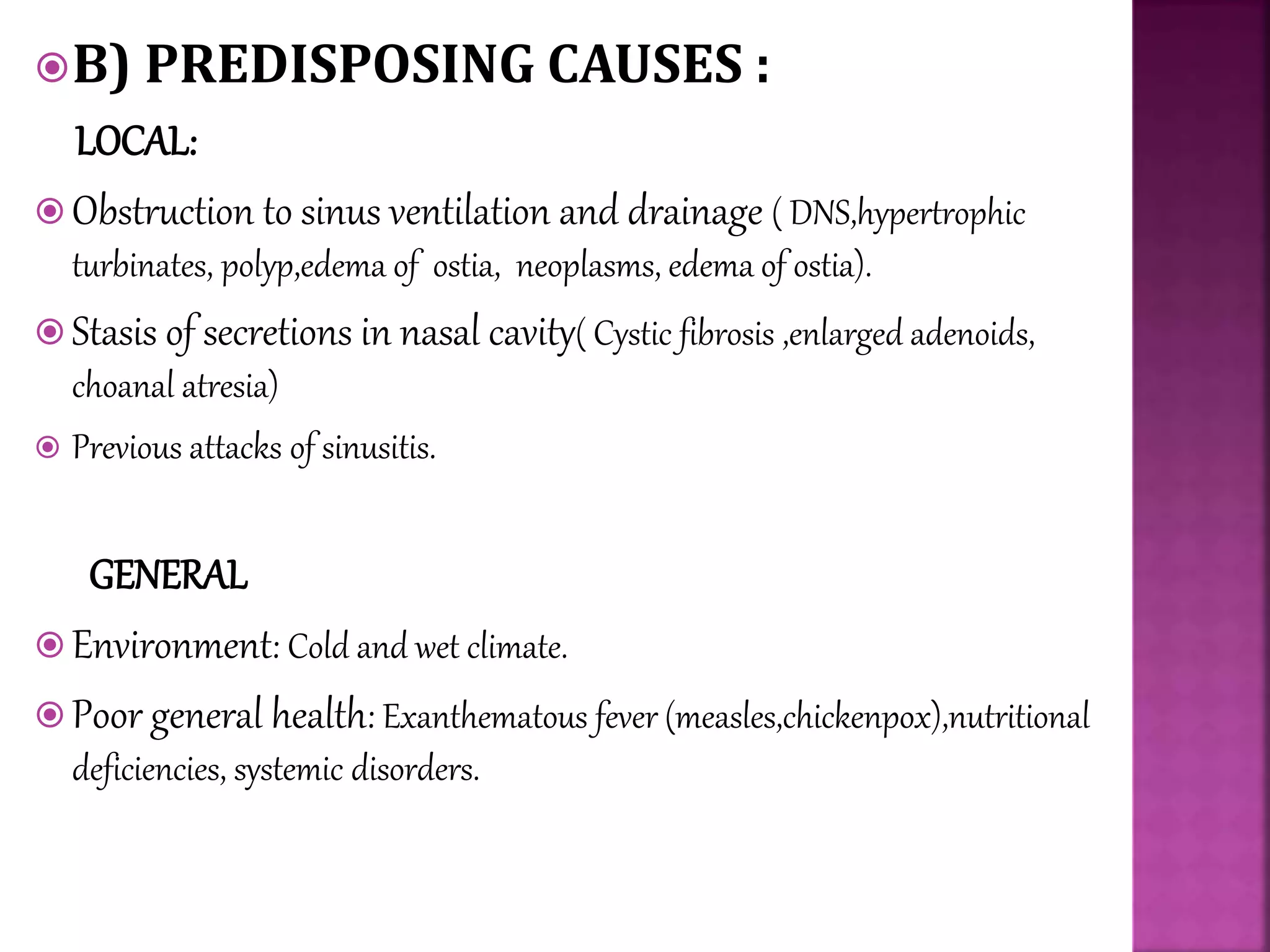 Acute and chronic sinusitis | PPTX