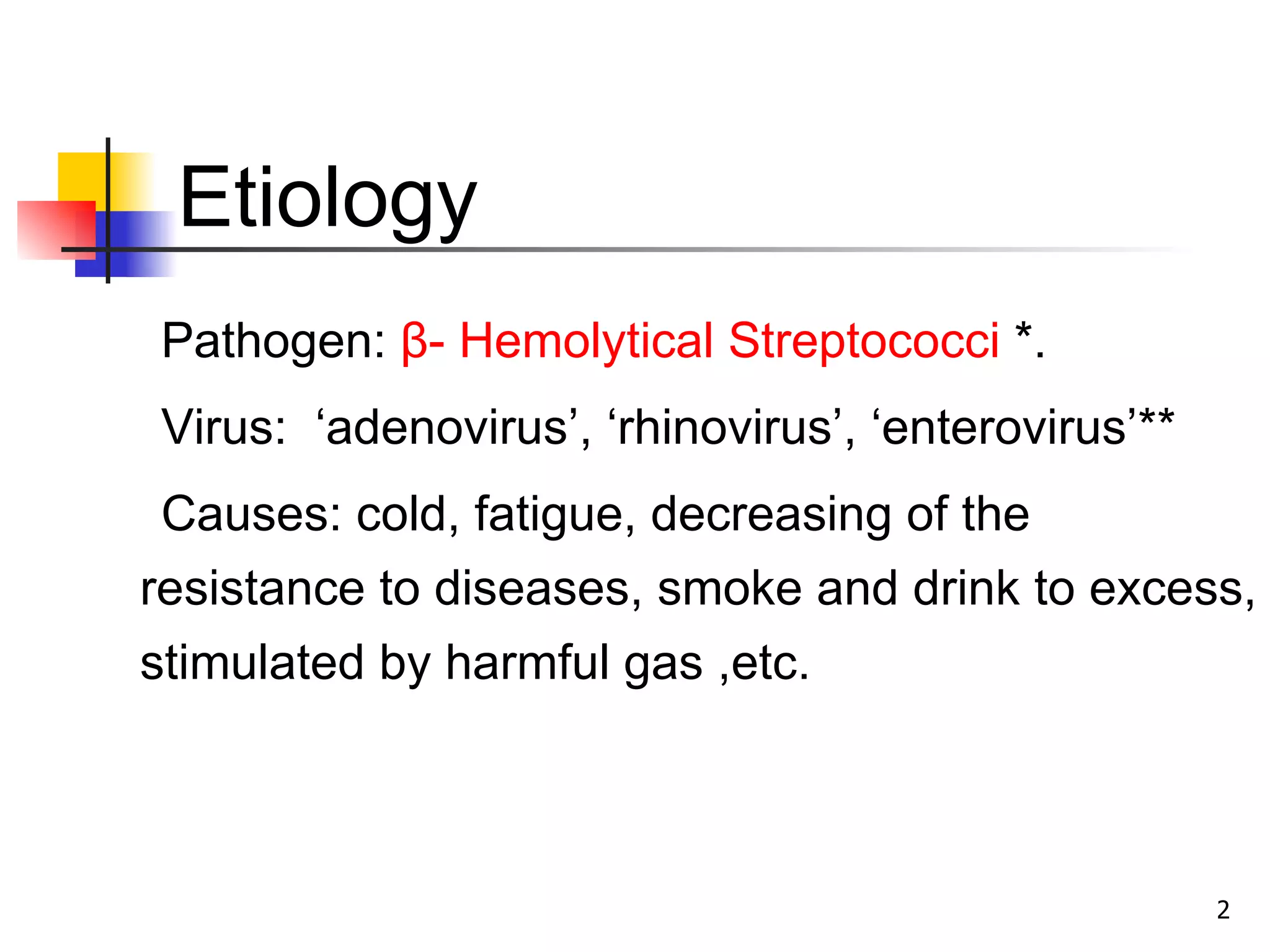 Acute and chronic tonsilitis | PPT