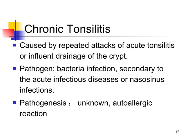 Acute and chronic tonsilitis | PPT