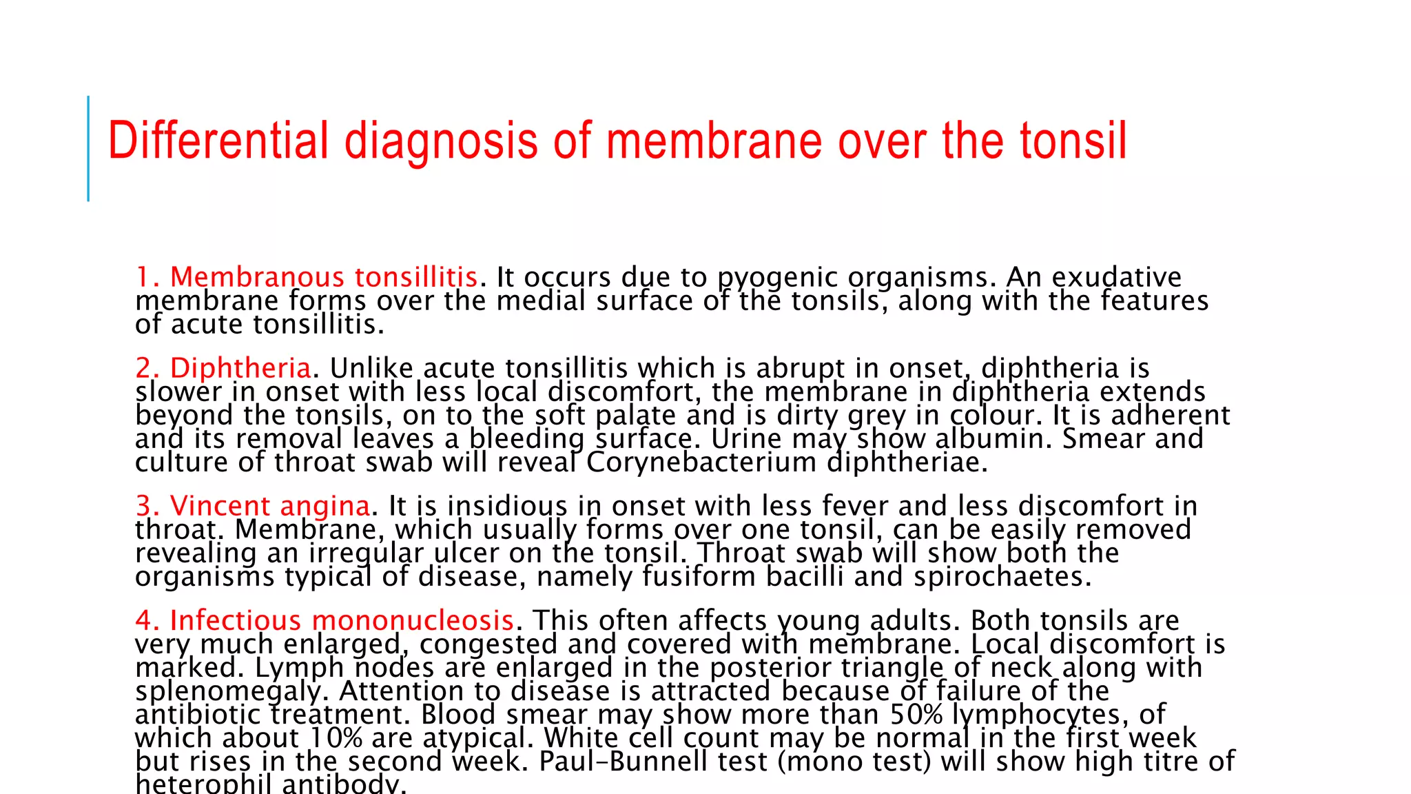 Acute and chronic tonsilitis | PPTX