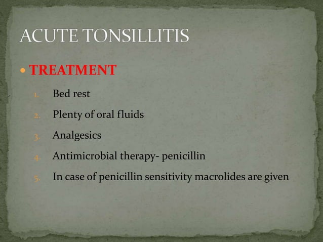 Acute And Chronic Tonsilitis Pptx