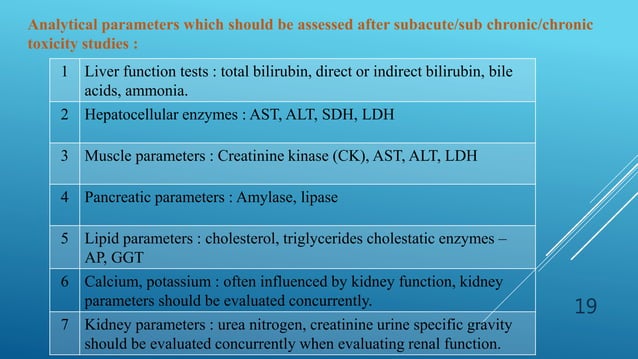 Acute and chronic toxicity studies in animals | PPTX