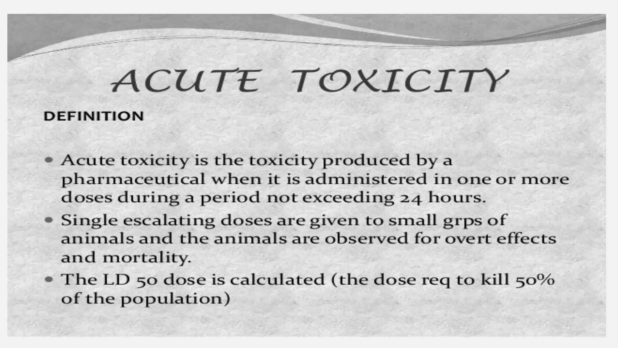 Acute and chronic toxicology | PDF