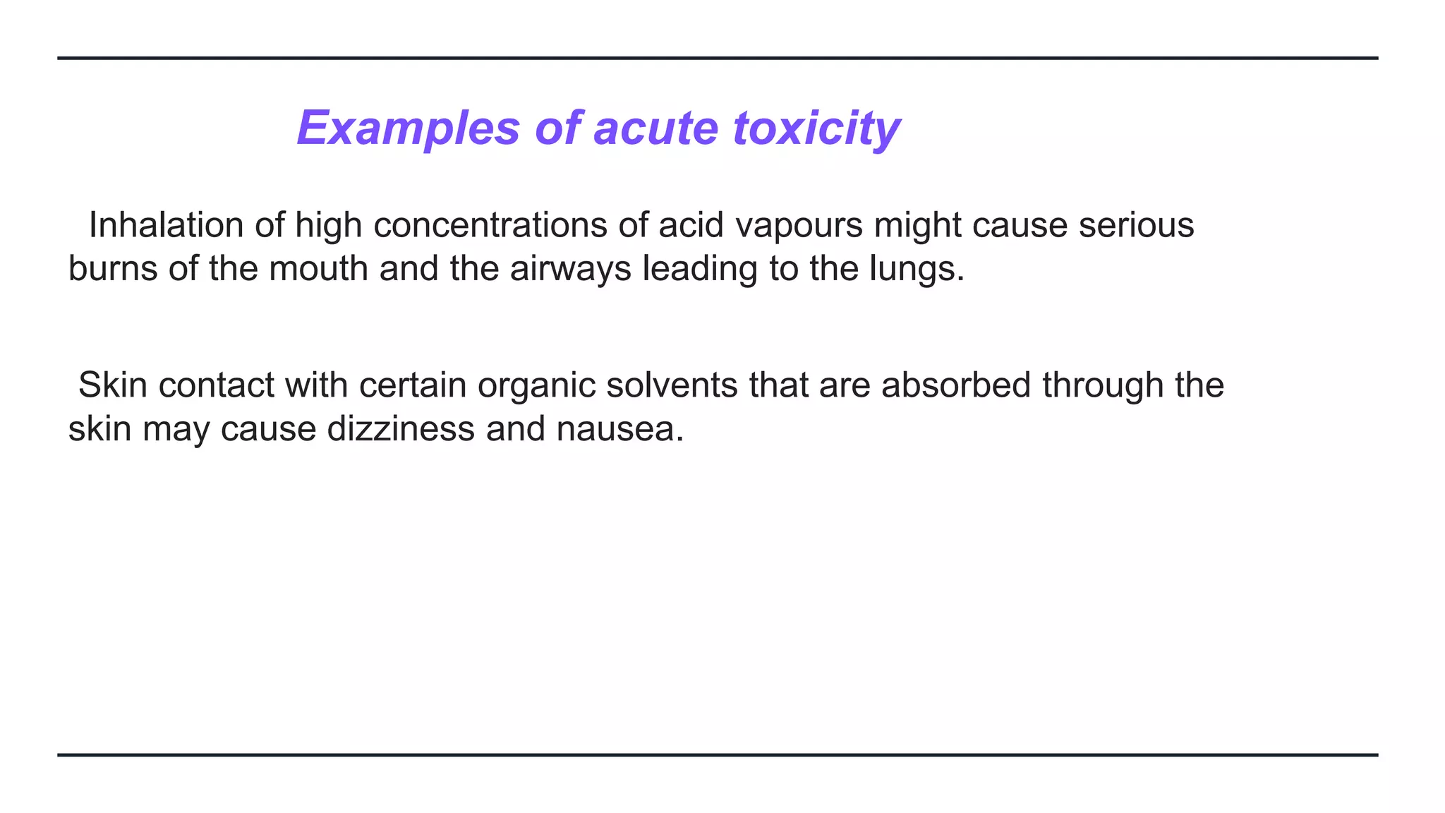Acute and chronic toxicology | PDF