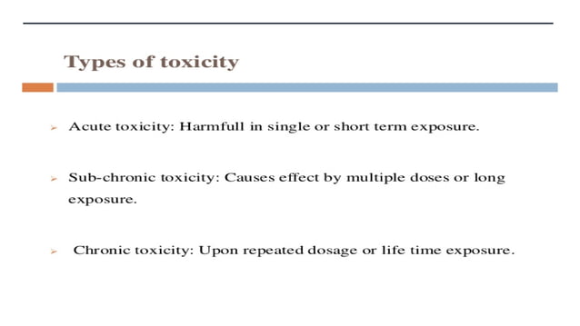 Acute and chronic toxicology | PDF