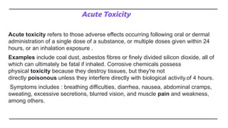 Acute and chronic toxicology | PDF