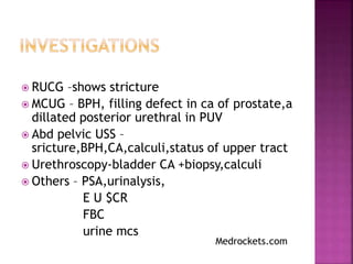 Acute and chronic urinary retention | PPTX