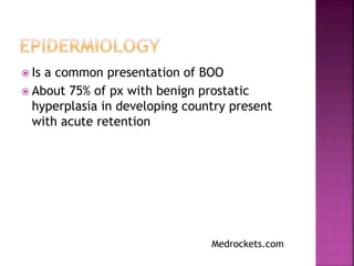 Acute and chronic urinary retention | PPTX