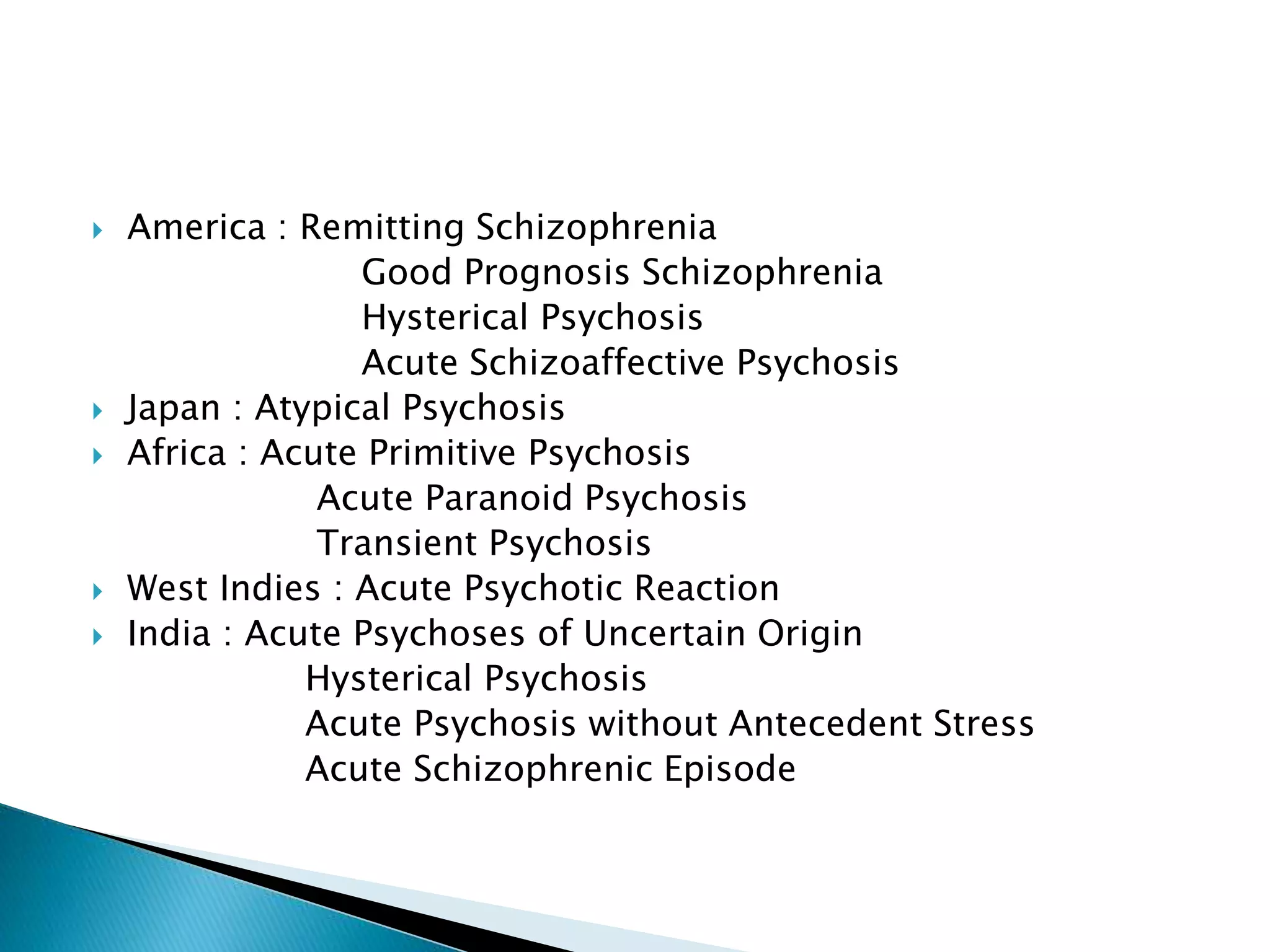 Acute and transient psychotic disorders | PPTX