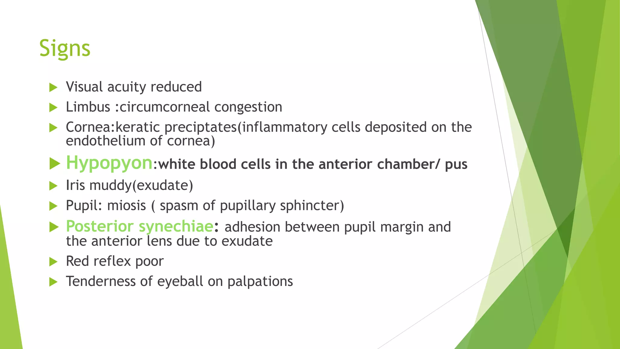 Acute anterior Uveitis.pptx | Eye and Vision Conditions | Diseases and ...