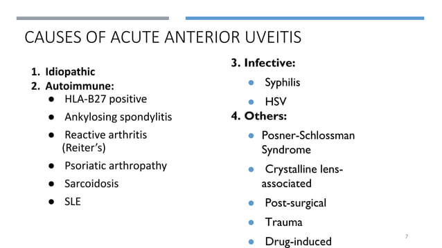 Acute anterior uveitis by Dr. Rubana.pptx