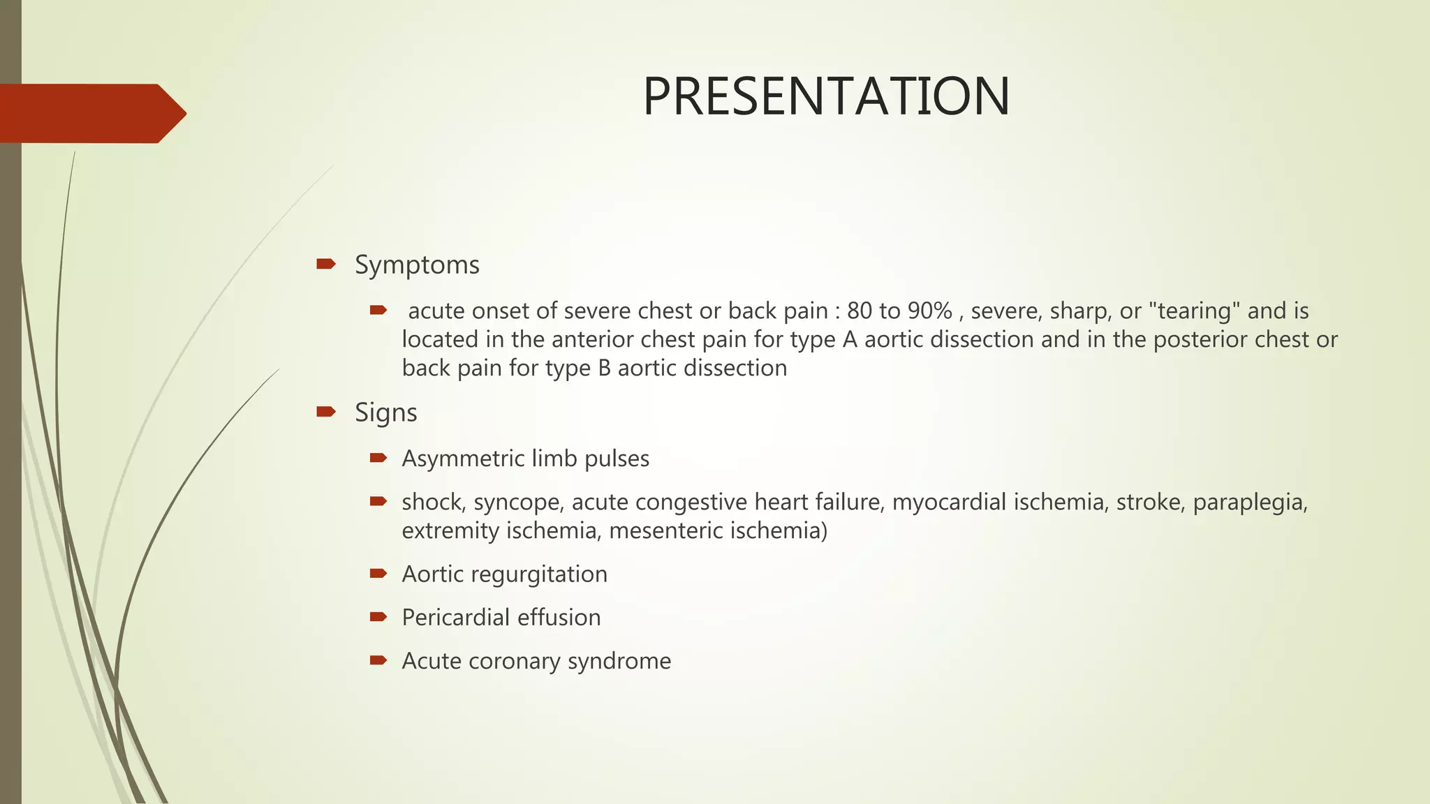 Acute aortic dissection | PPTX