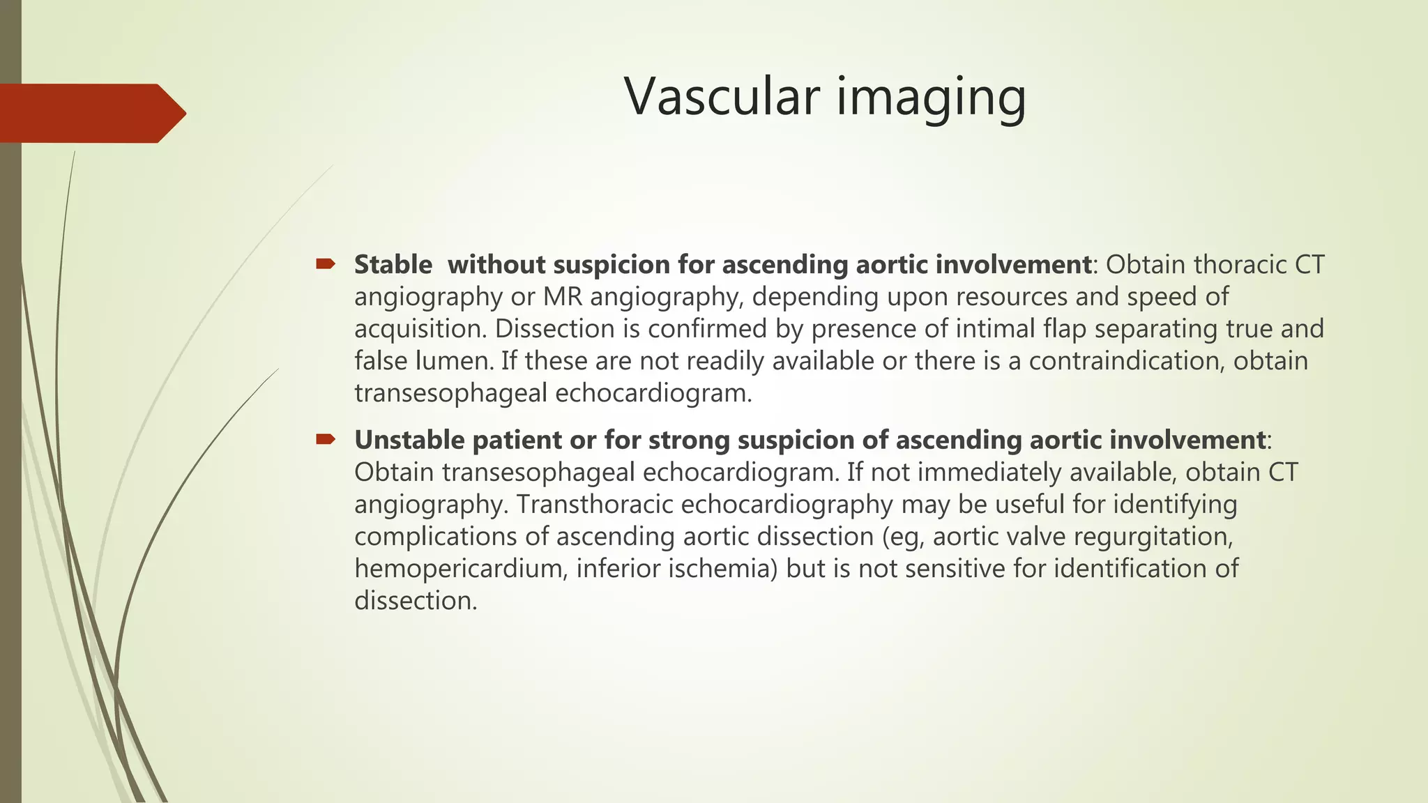 Acute aortic dissection | PPTX