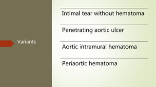 Acute aortic dissection | PPTX