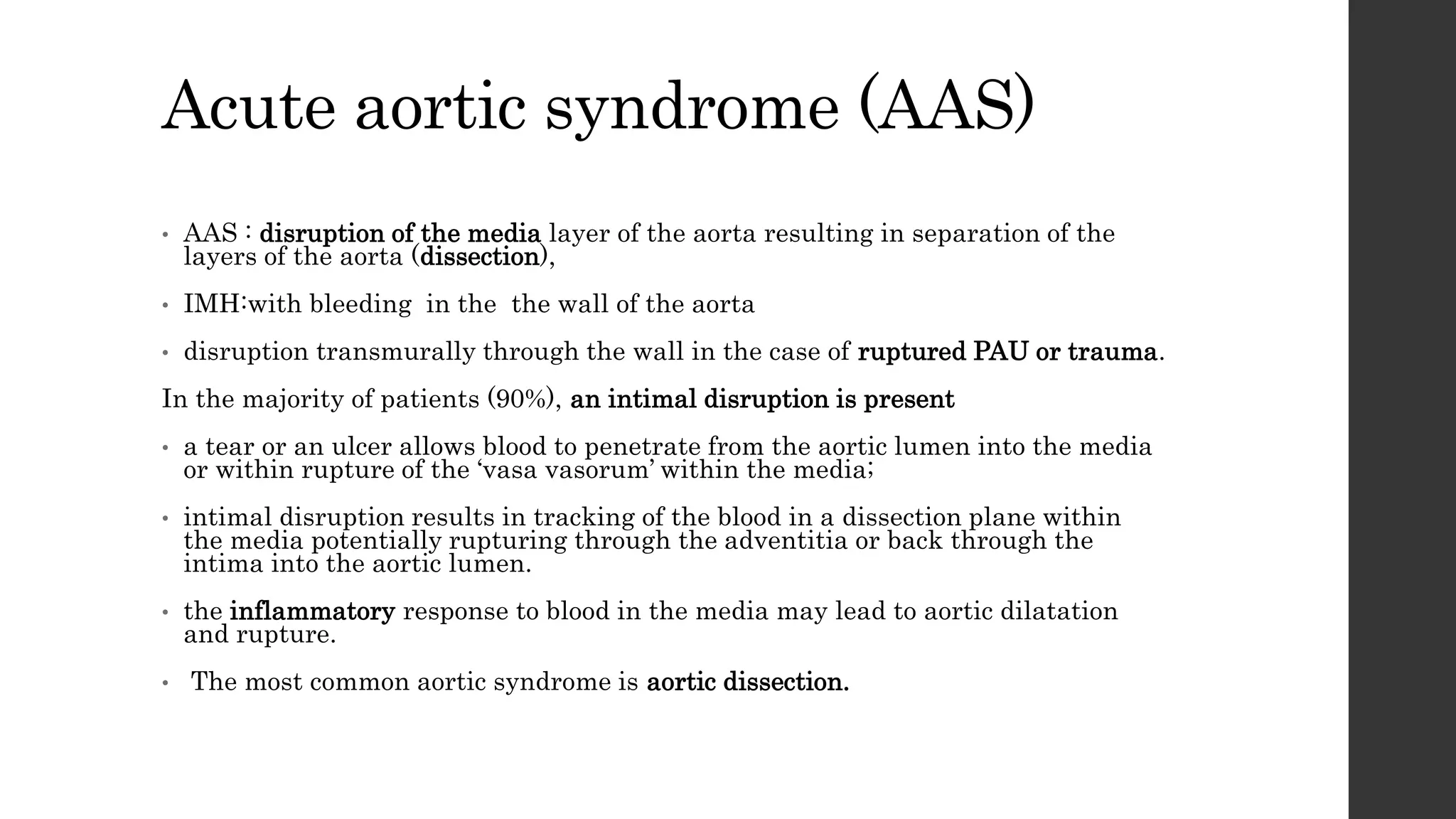 Acute aortic syndromes | PPTX