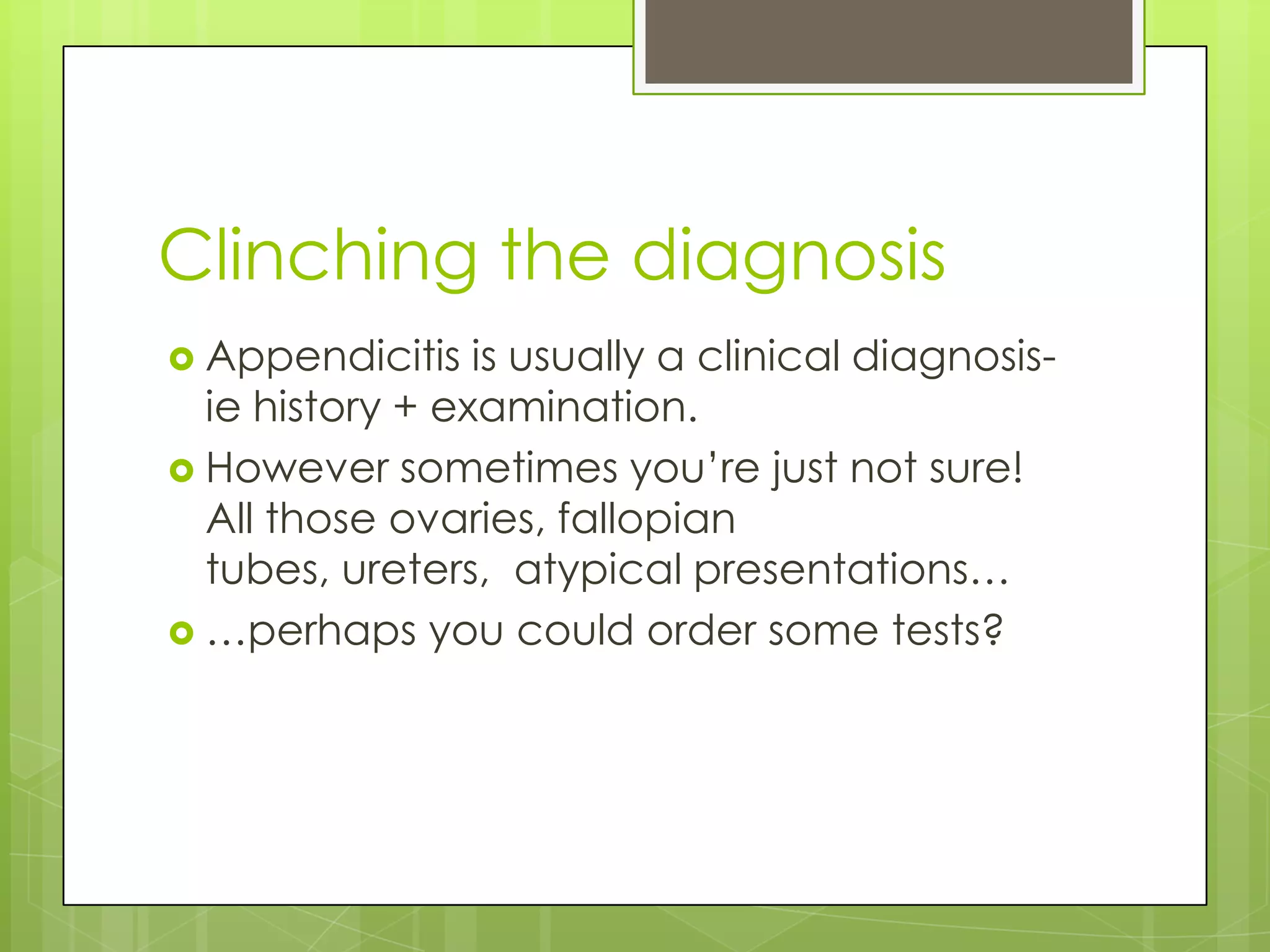 Acute appendicitis | PPTX