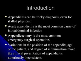 Appendix Location Variation