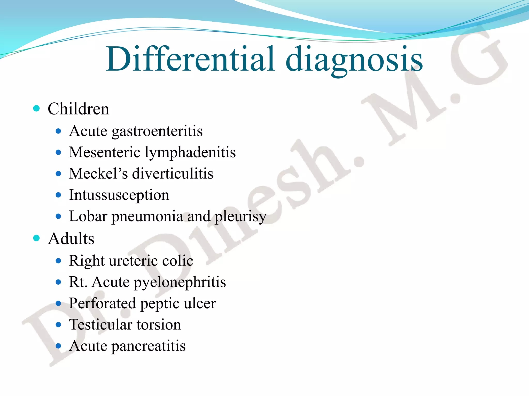 Acute appendicitis | PDF | Digestive Disorders | Diseases and Conditions