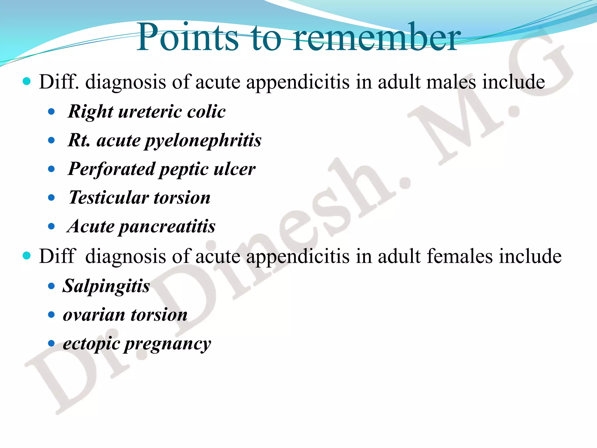 Acute appendicitis | PDF | Digestive Disorders | Diseases and Conditions